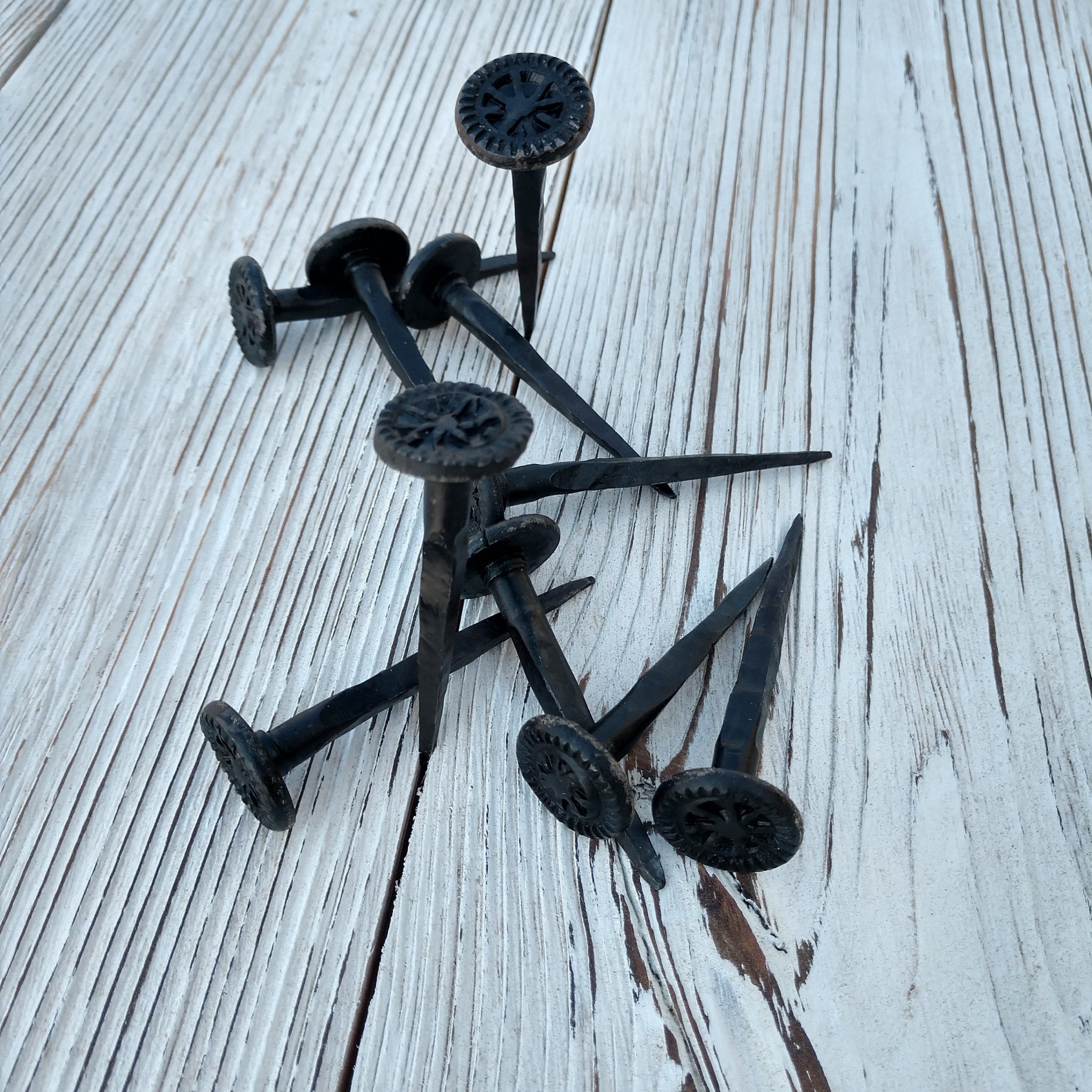 Hand Forged Nails set of 10 iron nails decorative nails | Etsy