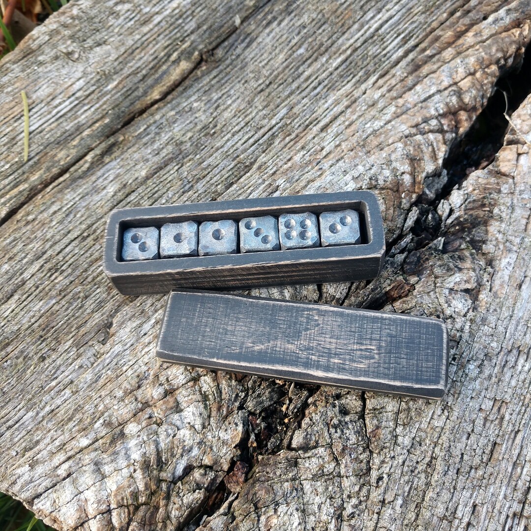 Iron Dices, Dnd Dice, Set of 6 Dices With Box, Dice Games, Iron Gift ...