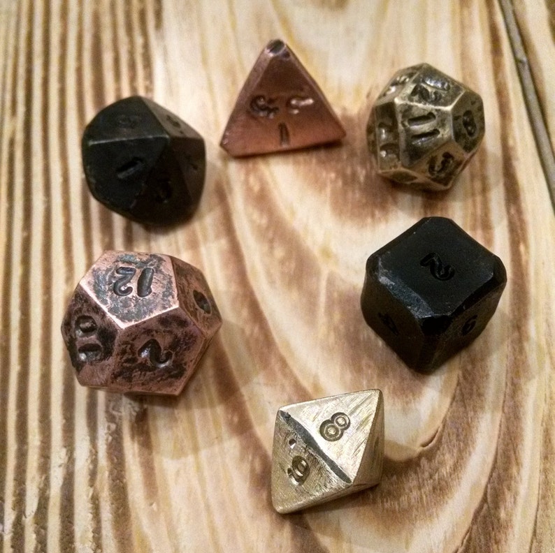 Dnd Dice Games Set of 6 Dices D20 D10 D12 D8 D6 D4 - Etsy