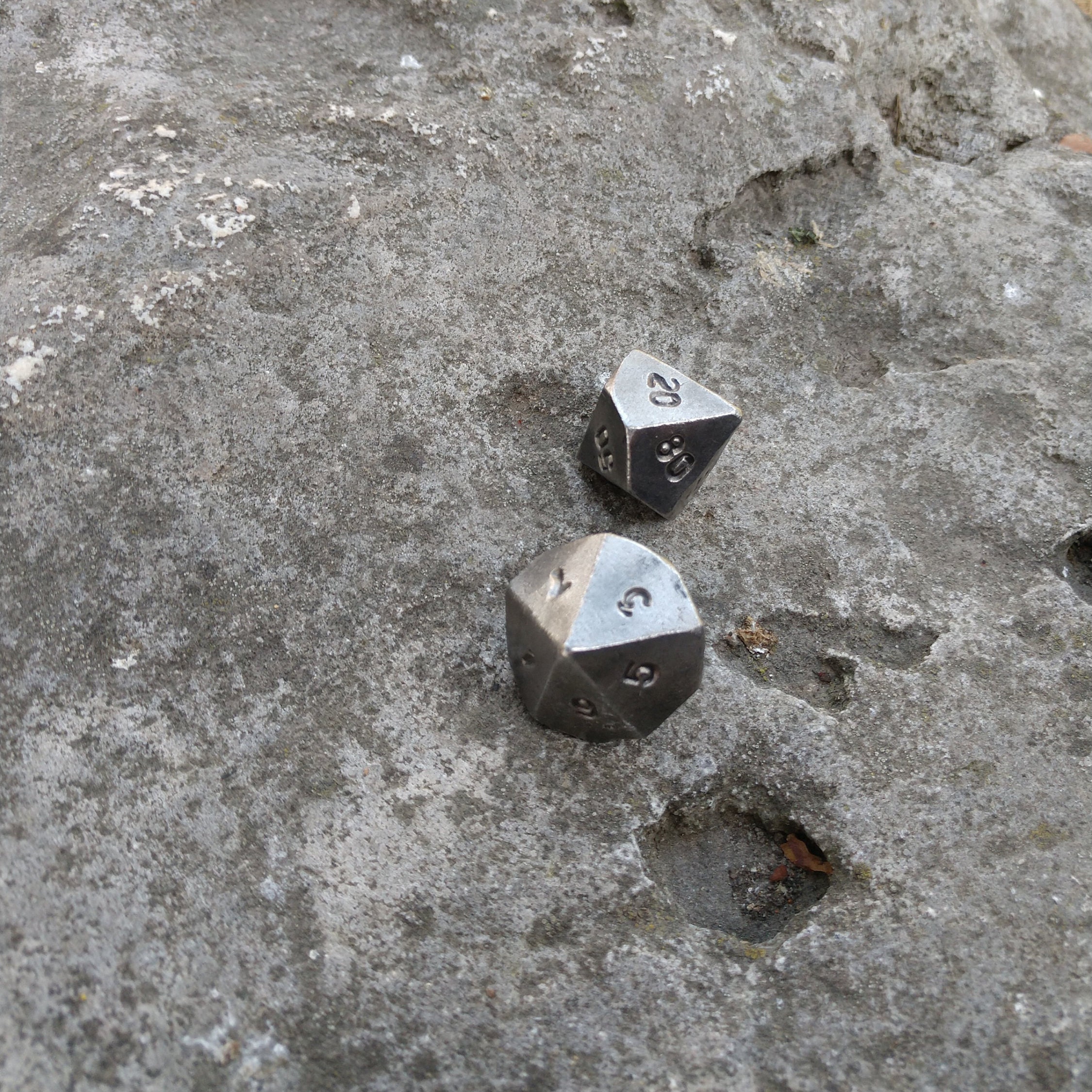 Stainless Steel dice set of 2 dice d00 dice d10 dice board | Etsy