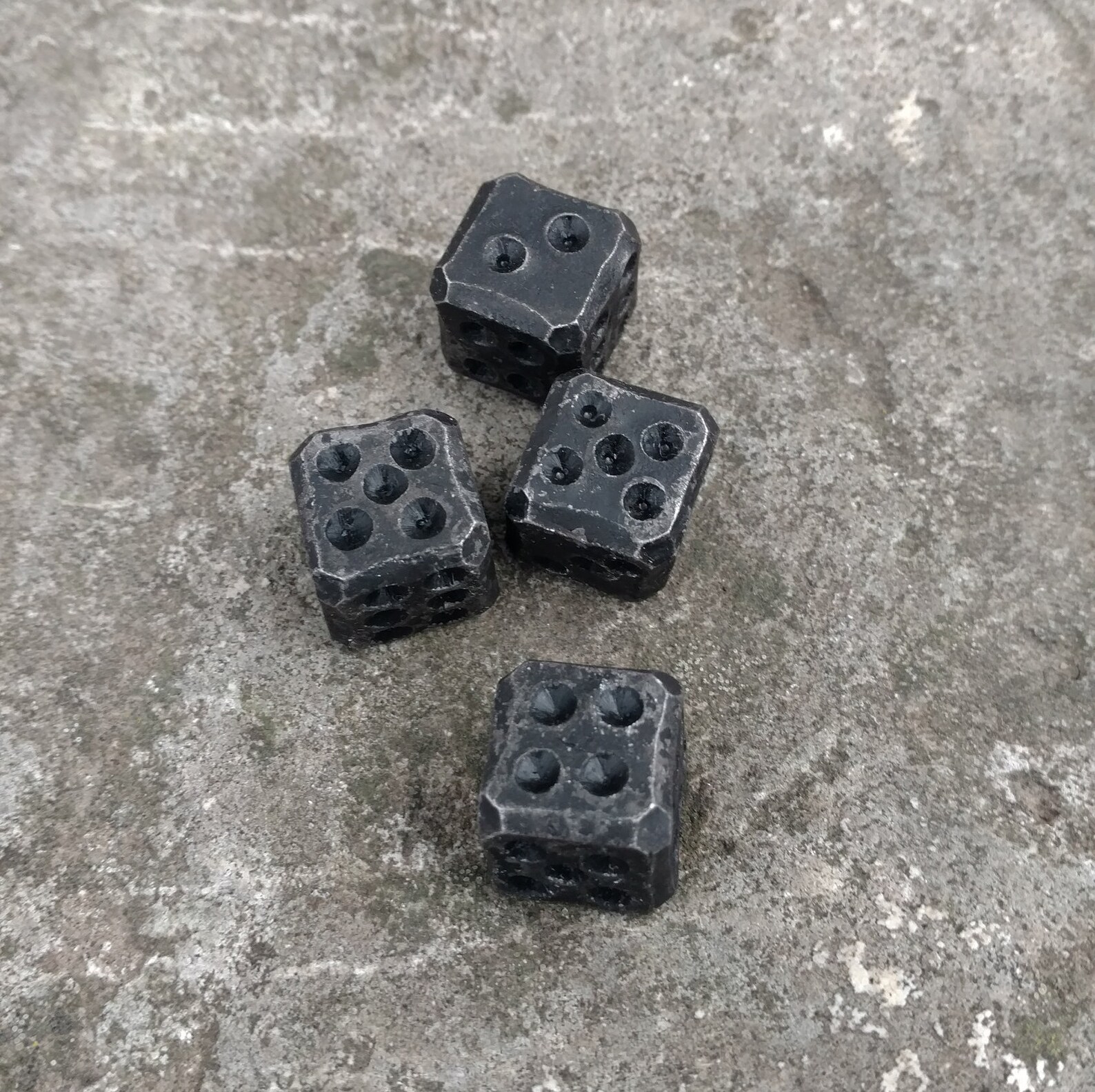 Iron Dices Dices Set of 4 Dices Dice Games Tabletop | Etsy