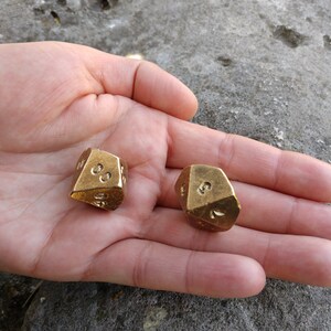 Forged Bronze Dice, Set of 2 Bronze Dice, D00 Dice, D10, Board Games ...