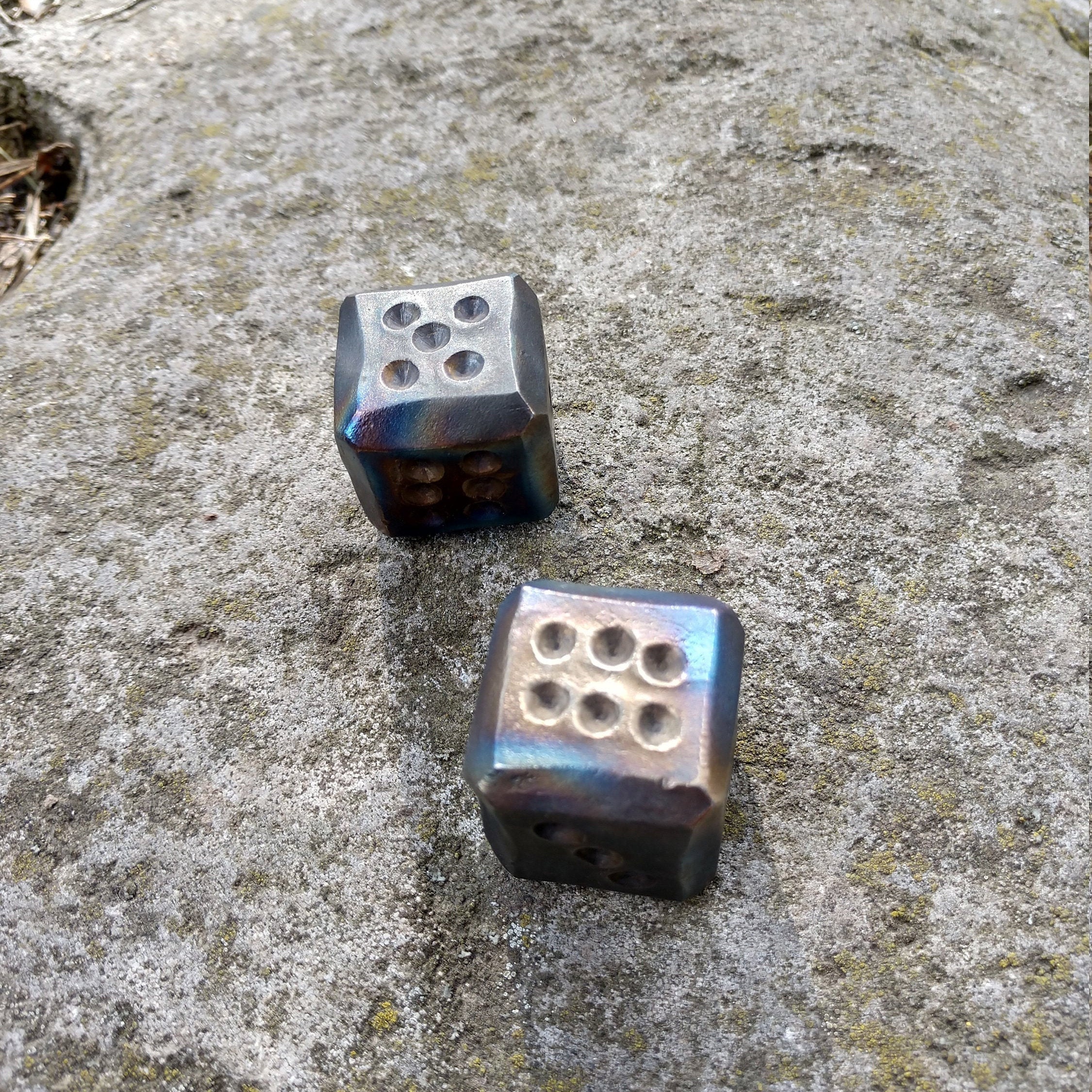 Set of 2 Titanium Dices Titanium Dices Titanium D6 Dice - Etsy