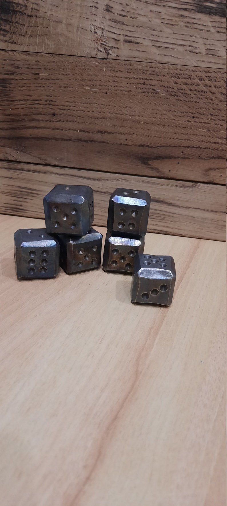 Titanium dices set of 6 dices titanium D6 dice games DnD | Etsy