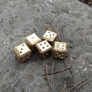 Bronze Dices, Dnd Dice, Set of 5 Dices, D6 Dice,dice Games,tabletop ...