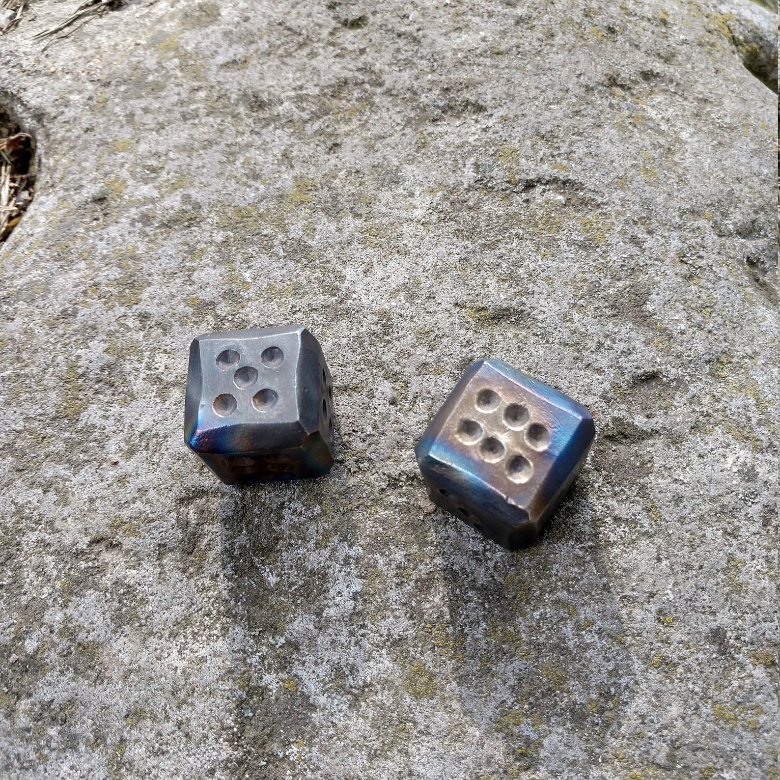 Set of 2 Titanium Dices Titanium Dices Titanium D6 Dice - Etsy