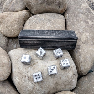 Tin Anniversary Gift, Aluminum Dice, 10 Year Anniversary Gift,set of 6 ...