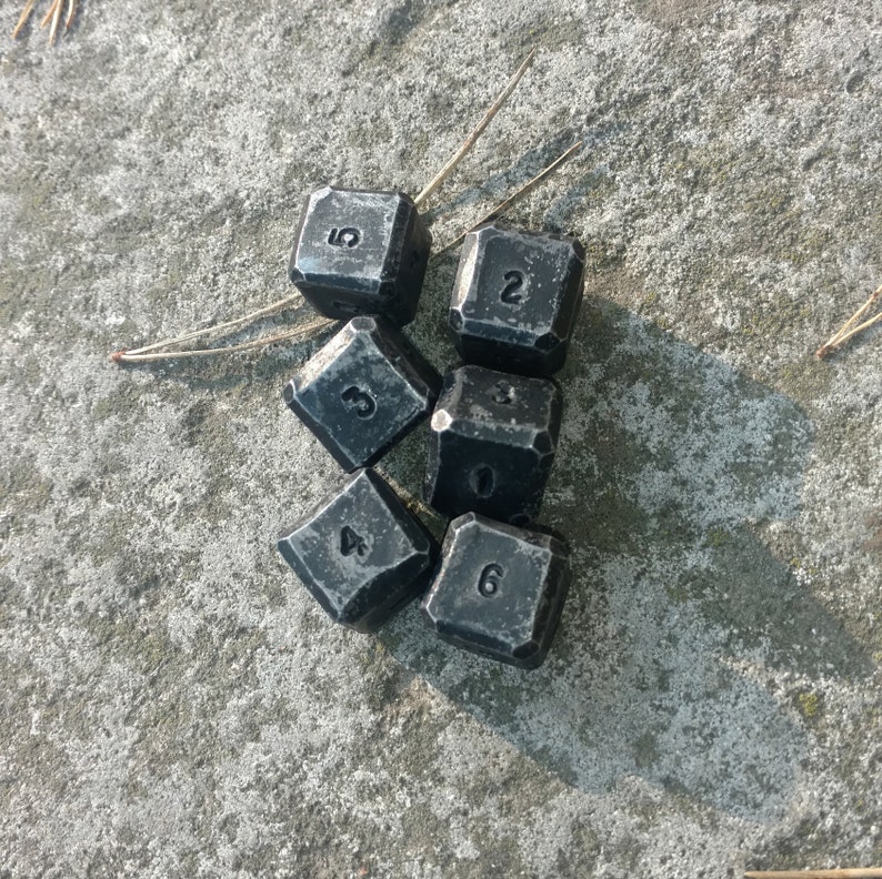 Iron Dices Dices Set of 6 Dices D6 Dice Games Tabletop | Etsy