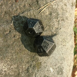 Iron Dices, Set of 2 Dices, D20 Dice Games, Tabletop Gaming, Board Game ...