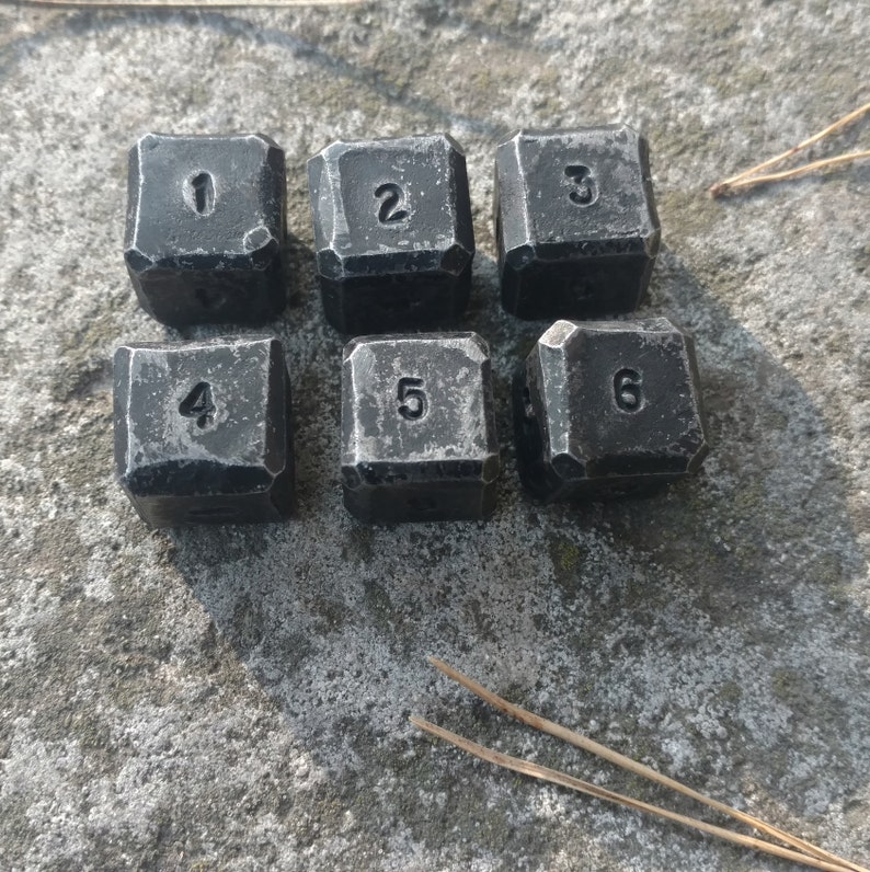Iron Dices Dices Set of 6 Dices D6 Dice Games Tabletop | Etsy