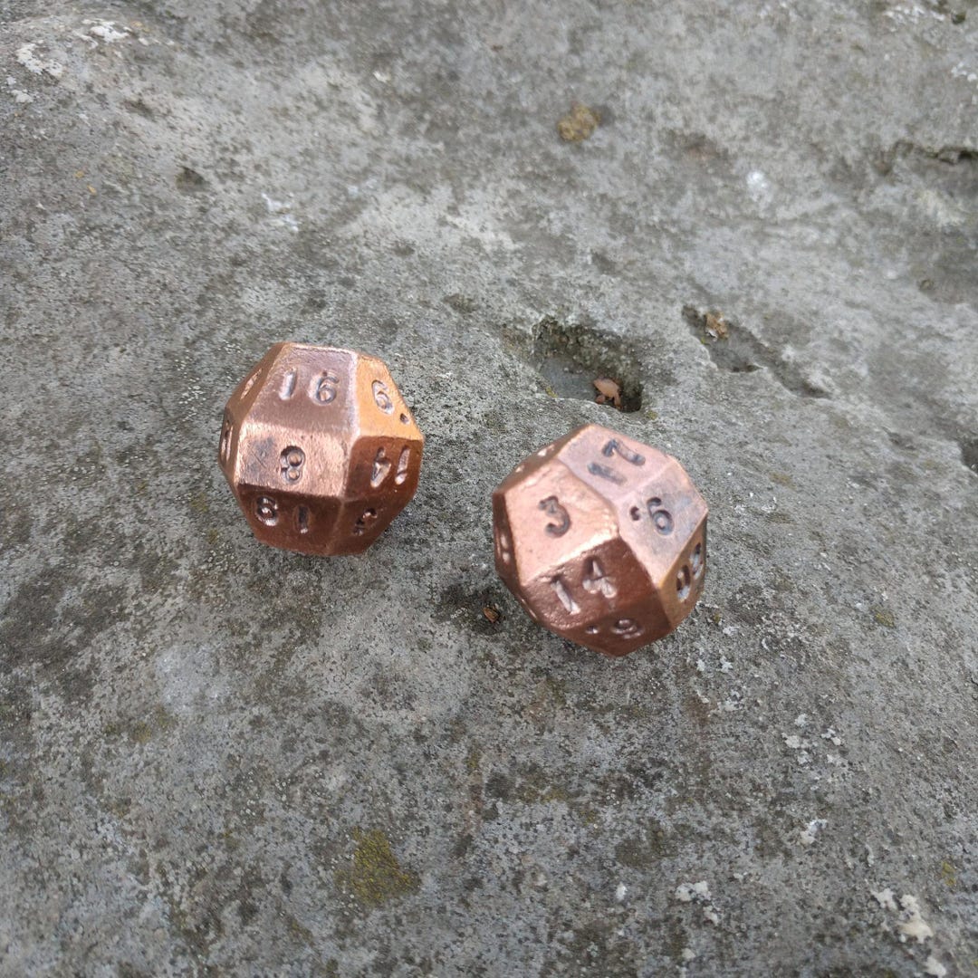 Hand Forged Copper Dice Set: D20 Dnd Gaming - Etsy