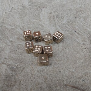 Bronze Dices, Dices, Set of 8 Dices, Dice Games, Tabletop Gaming, Board ...