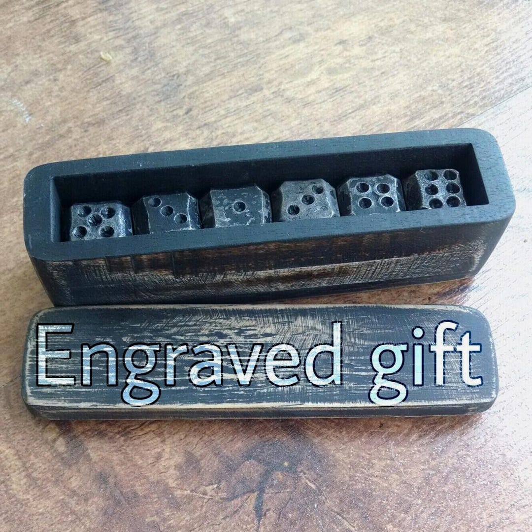 Iron Dice, Dnd Dice, Set of 6 Dice With Box, Dice Games, Tabletop ...