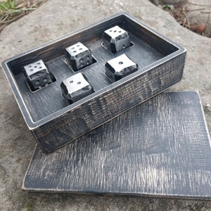 Iron Dices, Dices, Set of 5 Dices With Box, Dice Games, Tabletop Gaming ...