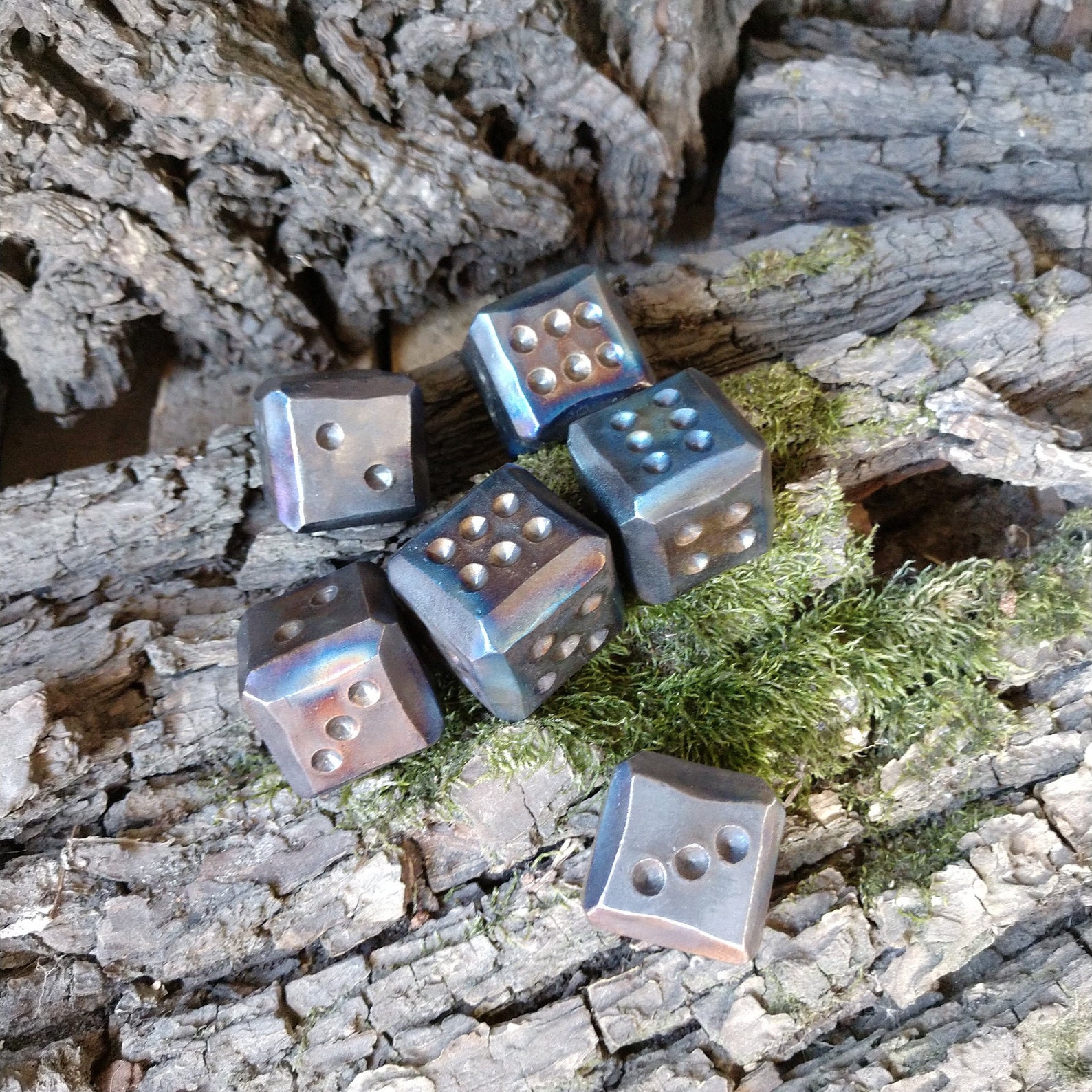 Titanium Dices, Set of 6 Dices, Titanium D6, Dice Games, Dnd Dice ...