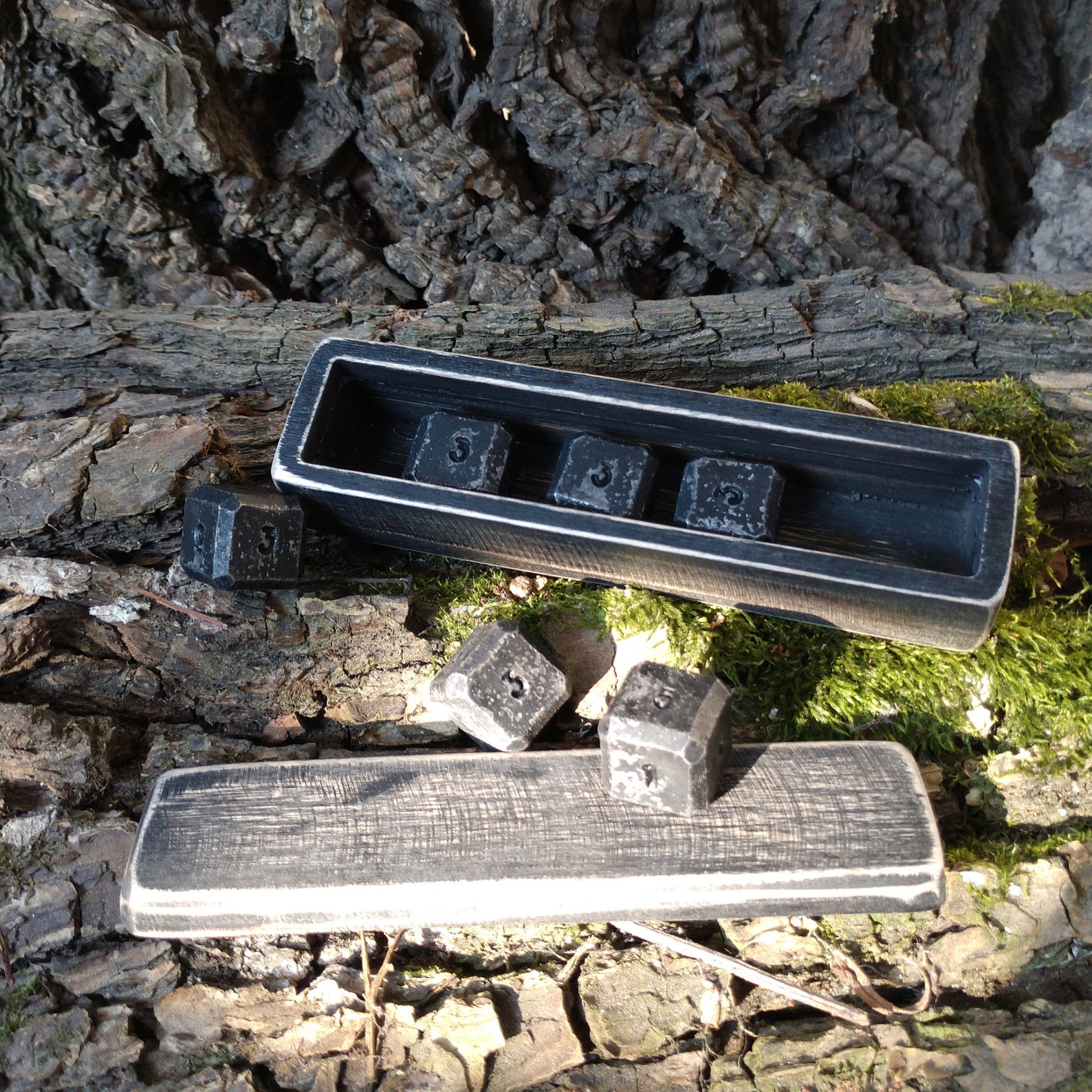 Iron dice set of 6 dices with box 6th anniversary gift for | Etsy