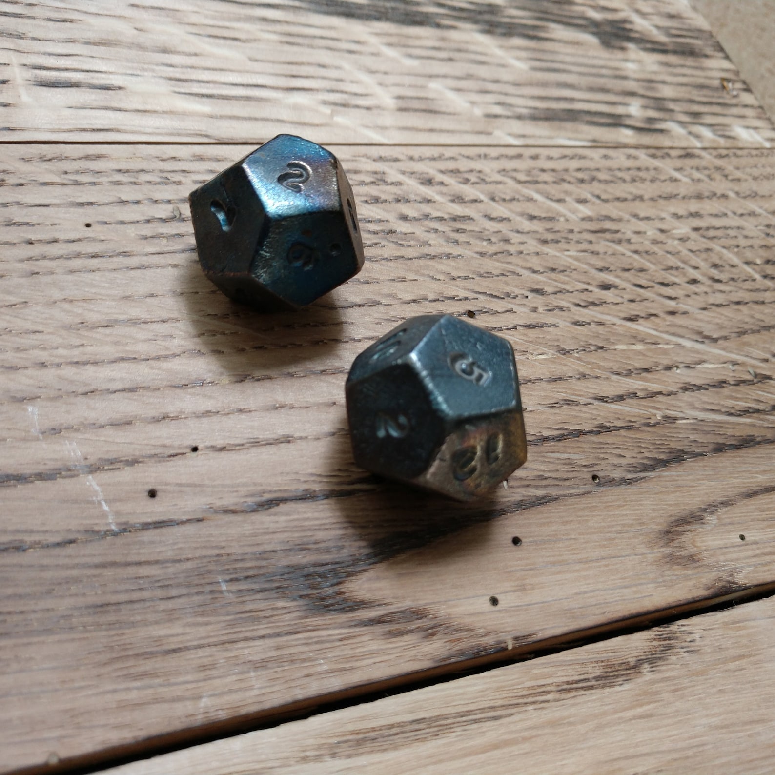 Set of 2 titanium dices d12 dice titanium dice dice games | Etsy