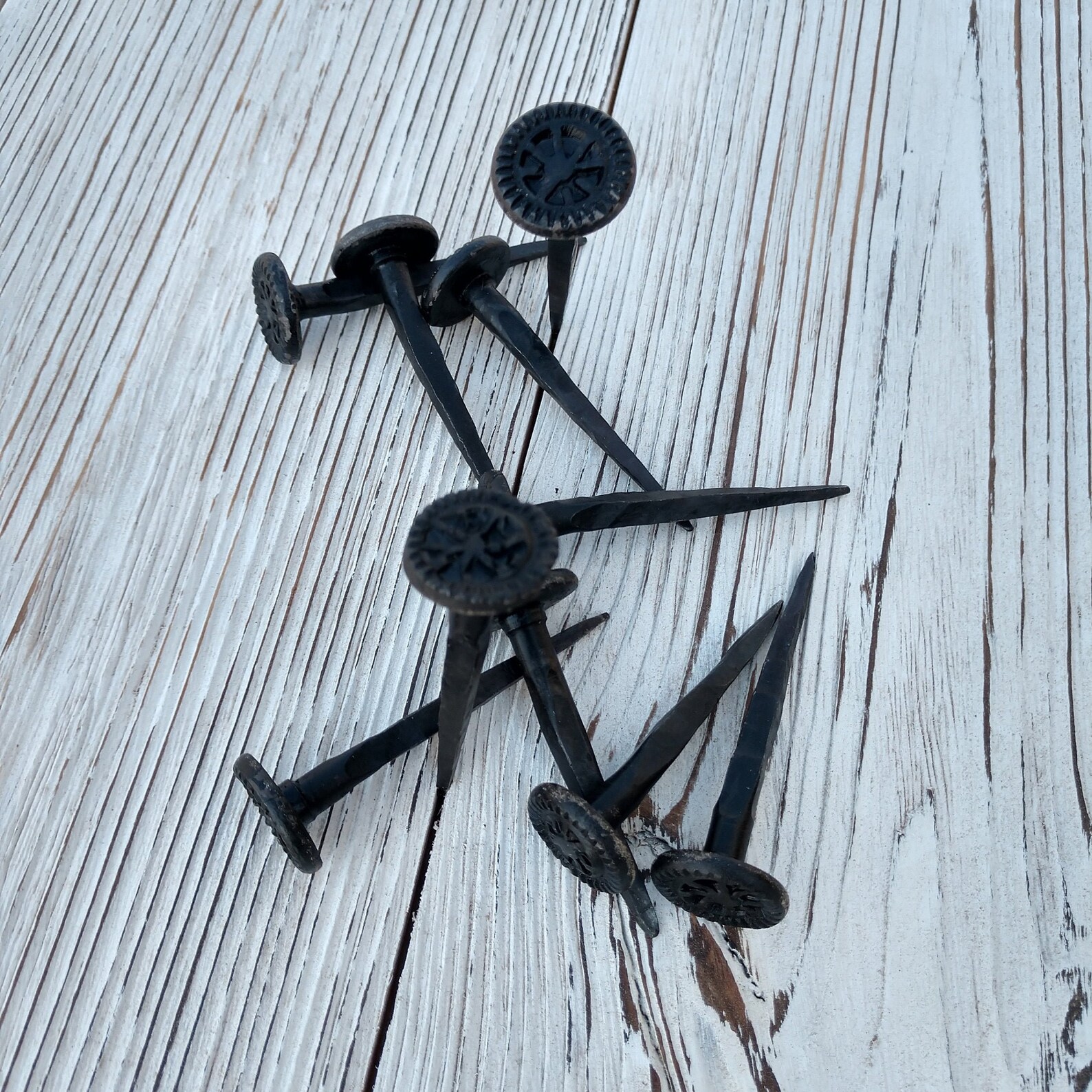 Hand Forged Nails Set of 10 Iron Nails Decorative Nails | Etsy