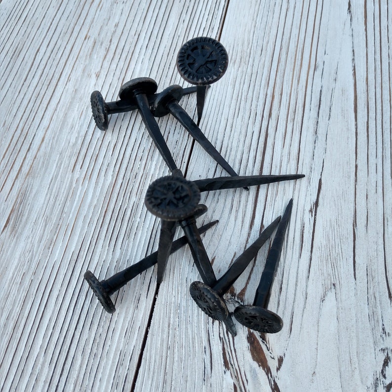 Hand Forged Nails Set of 10 Iron Nails Decorative Nails - Etsy UK
