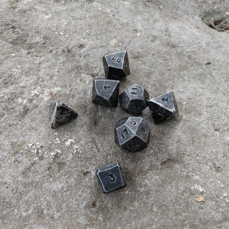 Dnd Dice Set of 7 Dices D4 D6 D8 D10 D12 D20 D00 - Etsy
