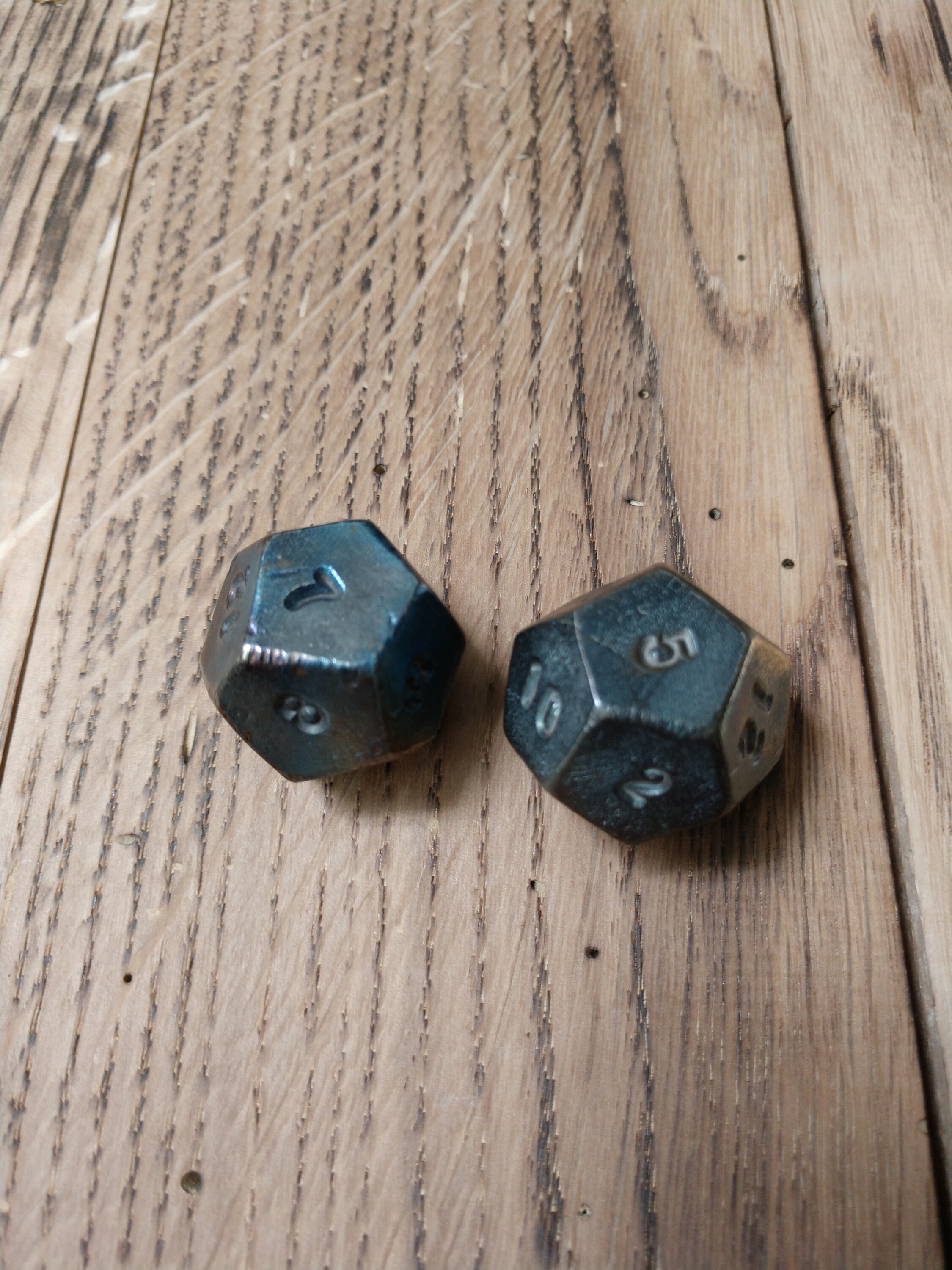 Set of 2 Titanium Dices D12 Dice Titanium Dice Dice Games - Etsy