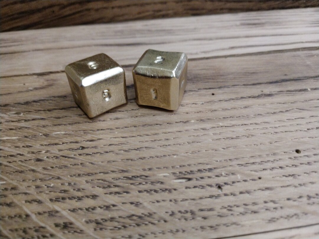 Bronze Dices, Set of 2 Dices, D6 Dice, Dnd Dice Games, Tabletop Gaming ...