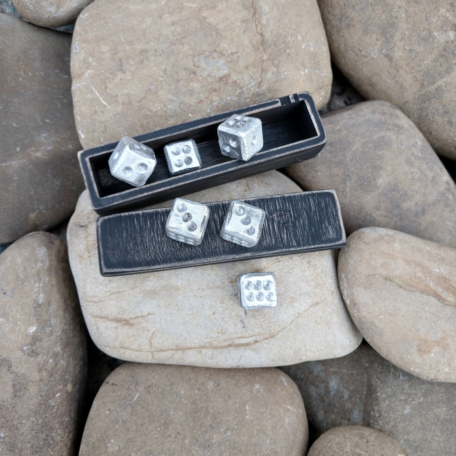 Tin anniversary gift aluminum dice 10 year anniversary gift | Etsy