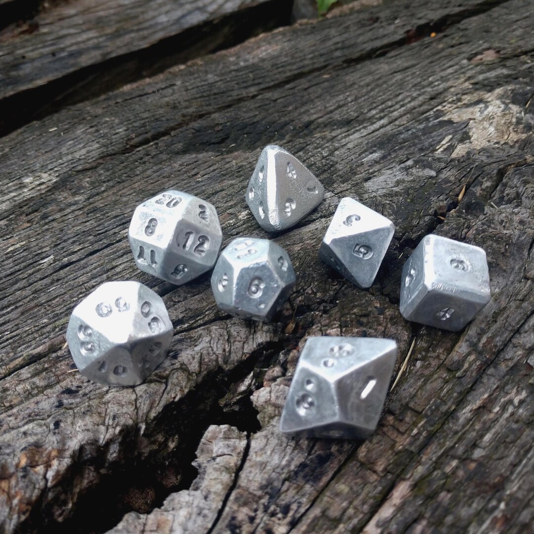 Dnd Dice Games, Set of 7 Dice, Tin Dice, Tin Gift, D20, D10, D12, D8 ...