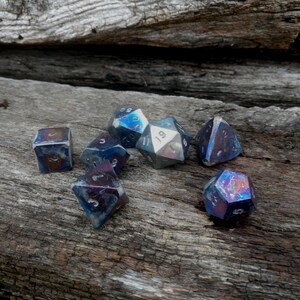 Dnd Dice, Hand Forged Titanium Dice, Set of 7 Titanium Dices, D4, D6 ...