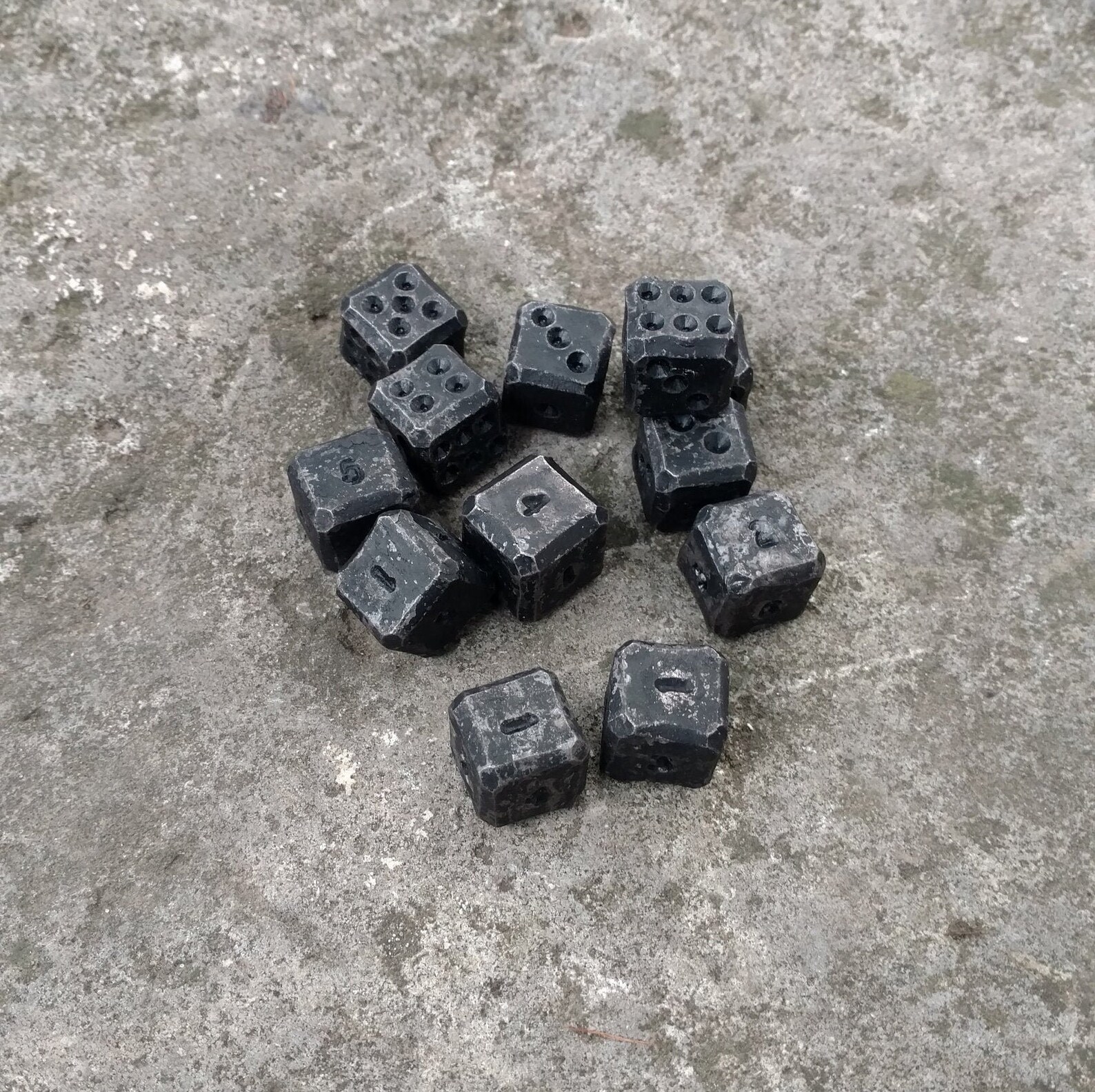 Iron dices dices set of 12 dices dice games tabletop | Etsy