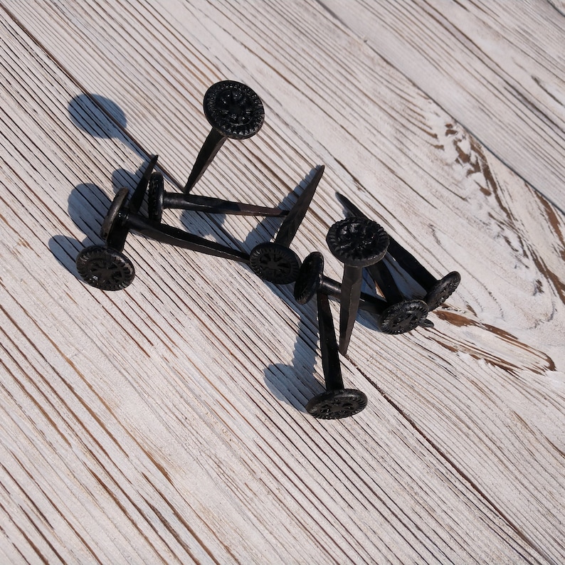 Hand Forged Nails set of 10 iron nails decorative nails | Etsy