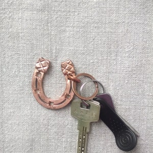 Copper Key Holder, Copper Keychain, Copper Horseshoe, 7th Anniversary ...