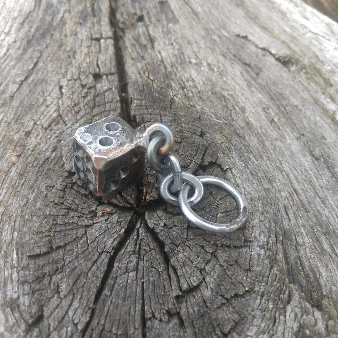 Hand Forged Iron Dice,iron Key Holder D6 Dice, Iron Anniversary, 6th ...
