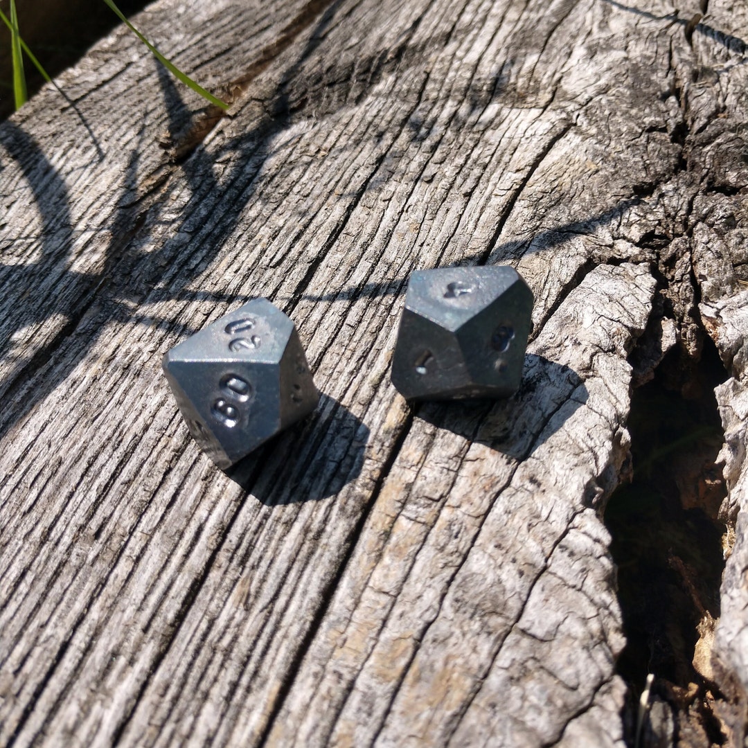 Iron Dice, Dnd Dice, Set of 2 Dices, D00 Dice, D10 Dice, Dice Games ...