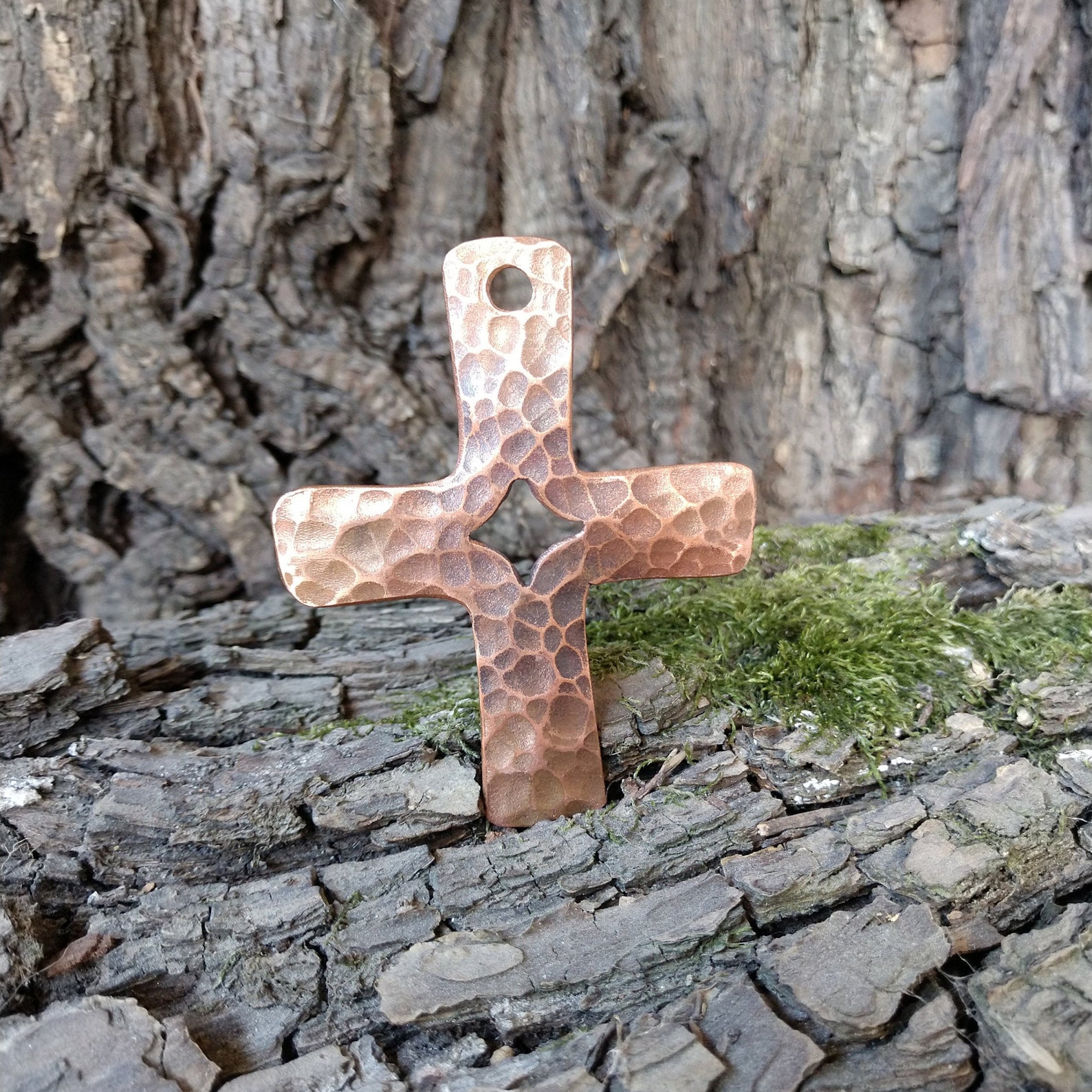 Hand forged copper cross viking cross viking norse jewelry | Etsy