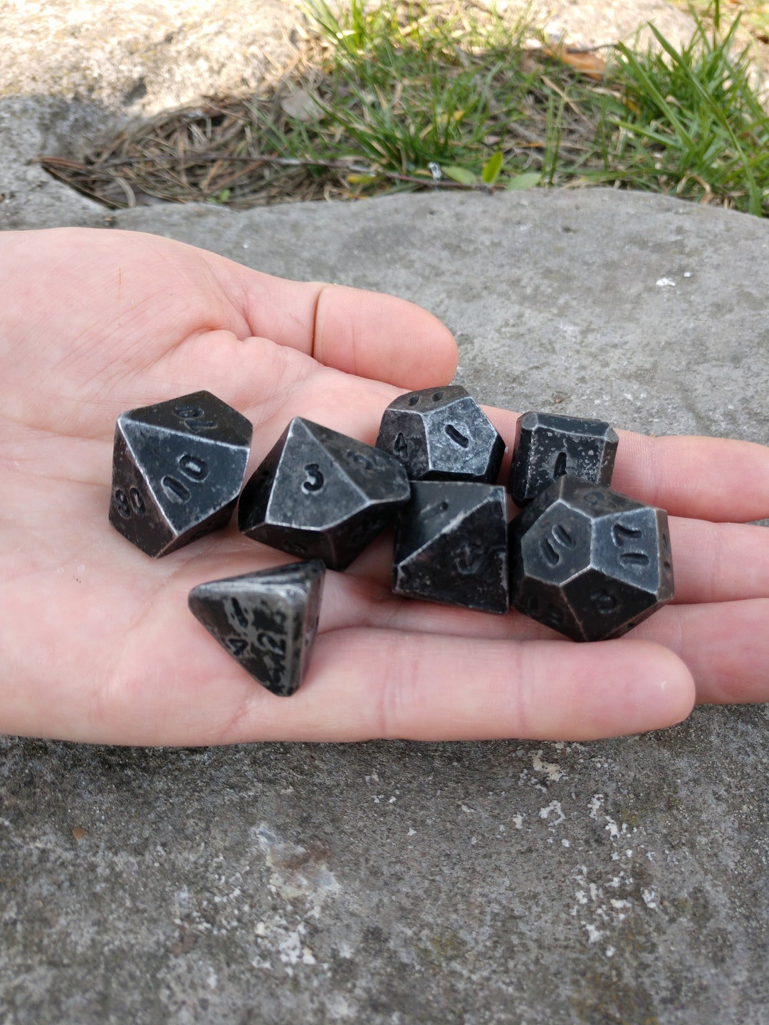 Dnd Dice, Set of 7 Dices, D4, D6, D8, D10, D12, D20, D00, Metal Dice ...