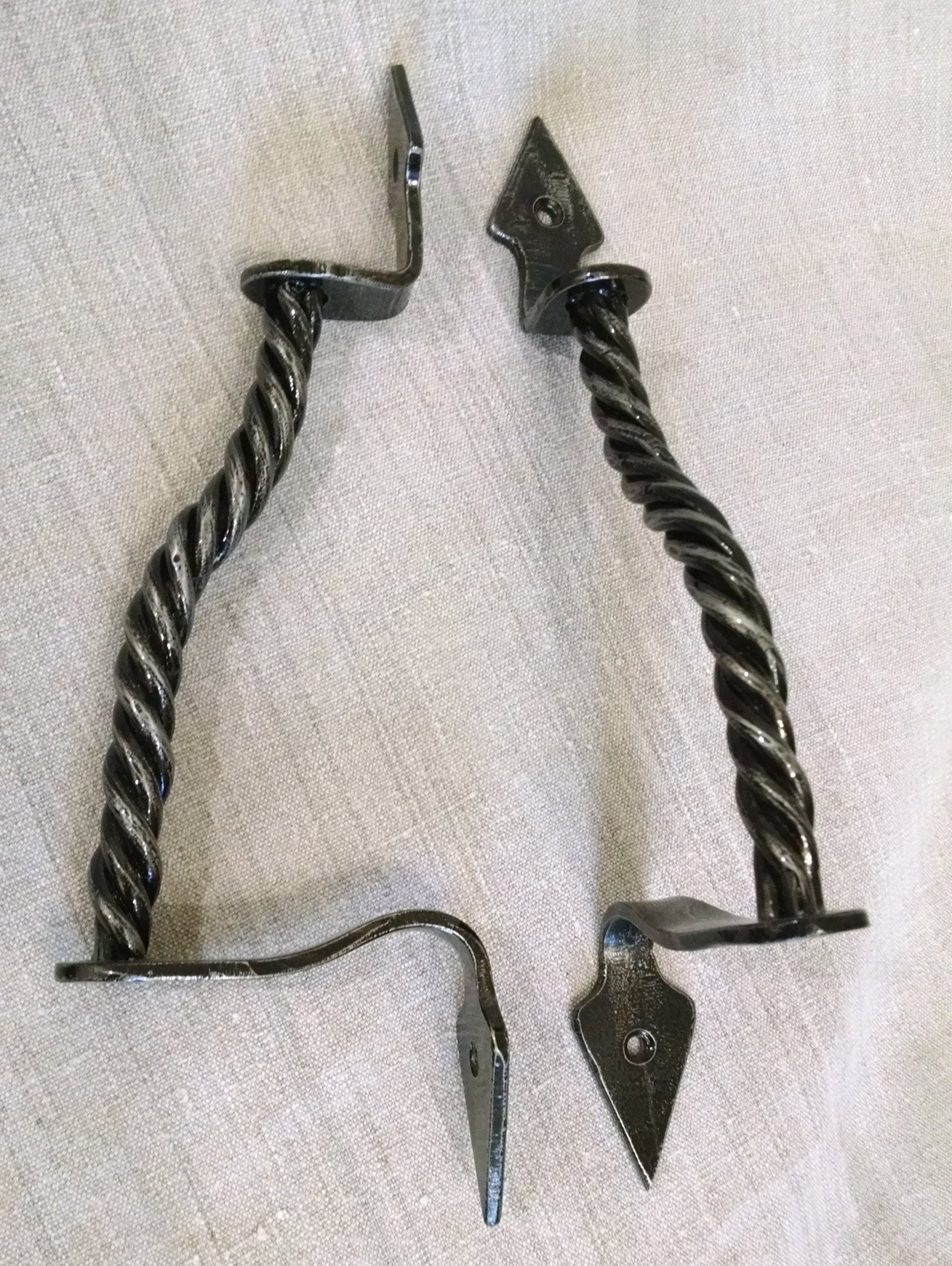 Set of 2 Handles, Iron Handles, 6th Anniversary Gifts, Kitchen Handle ...