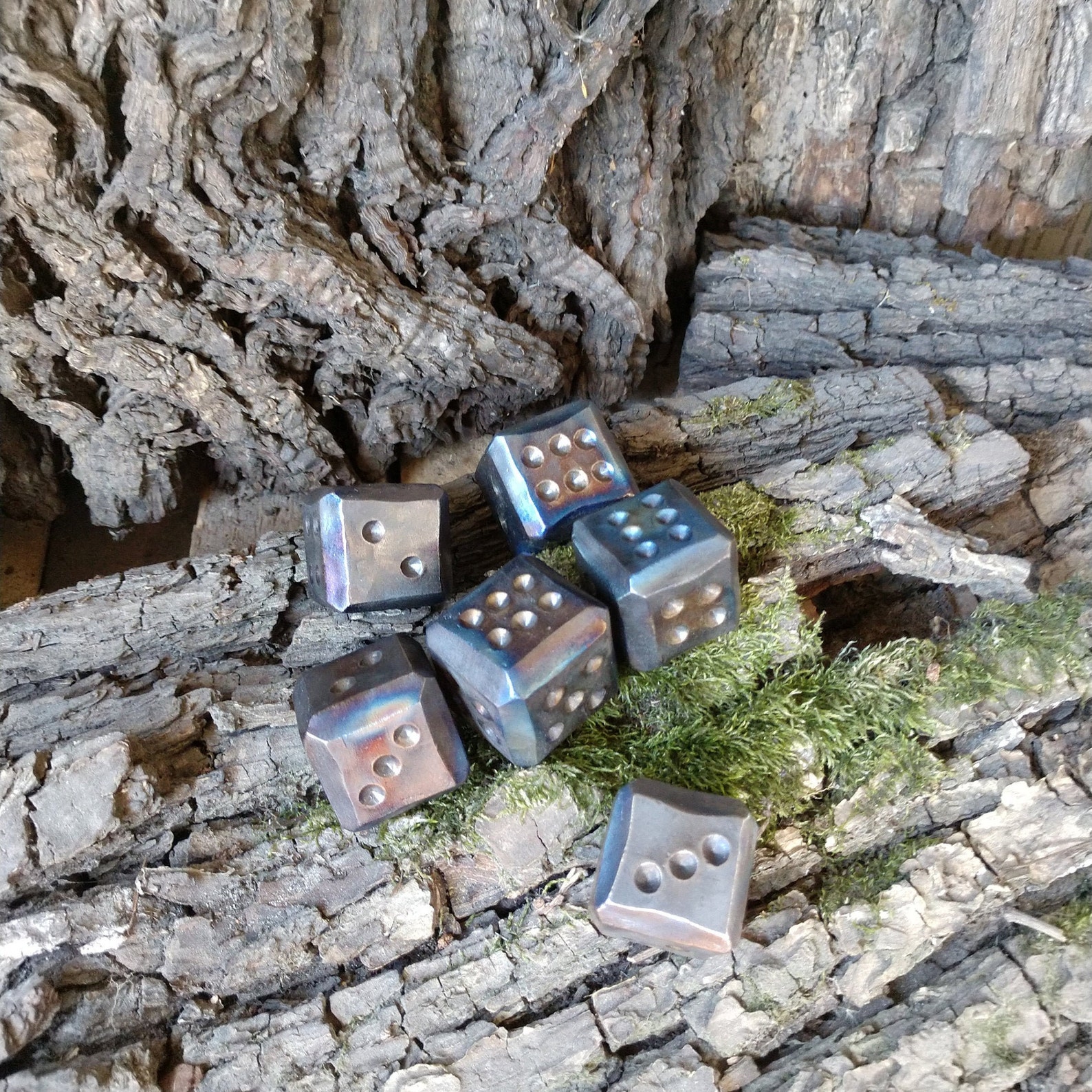 Titanium Dices, Set of 6 Dices, Titanium D6, Dice Games, Dnd Dice ...