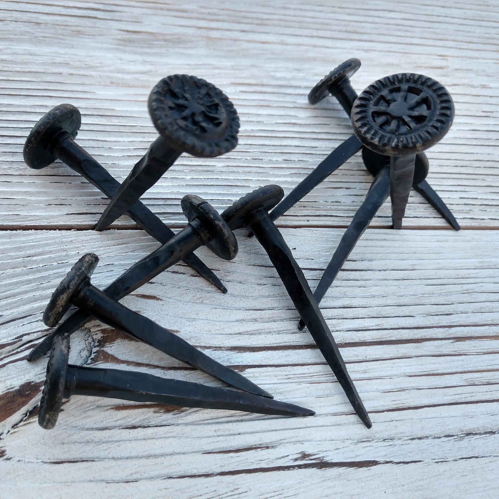 Hand Forged Nails Set of 10 Iron Nails Decorative Nails - Etsy