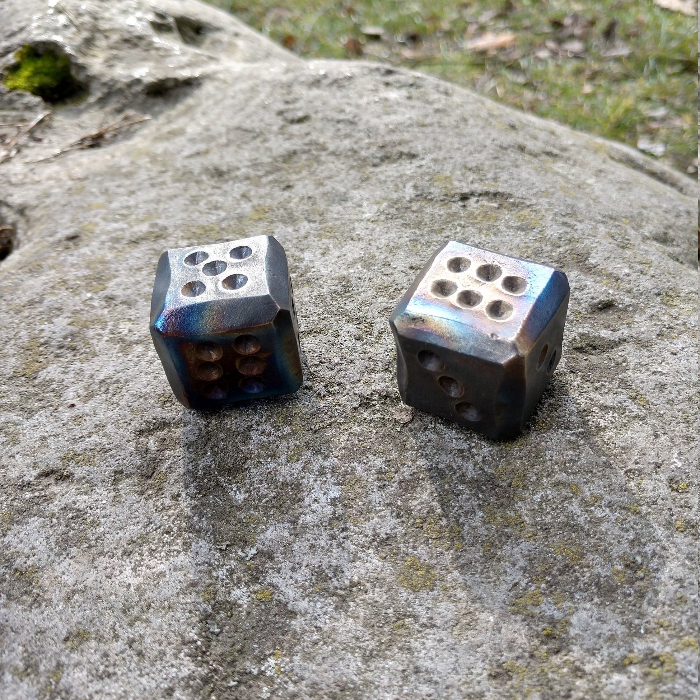 Set of 2 Titanium Dices Titanium Dices Titanium D6 Dice - Etsy