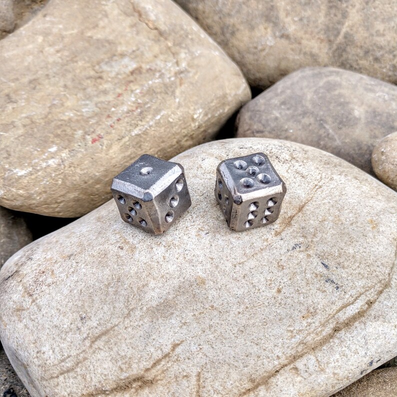 Steel Dice Stainless Steel Set of 2 Stainless Steel Dices - Etsy