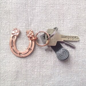 Copper Key Holder, Copper Keychain, Copper Horseshoe, 7th Anniversary ...