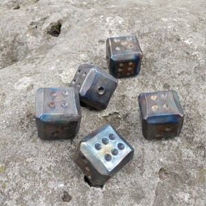 Titanium Dices, Set of 5 Dices, Titanium D6, Dice Games, Dnd Dice ...