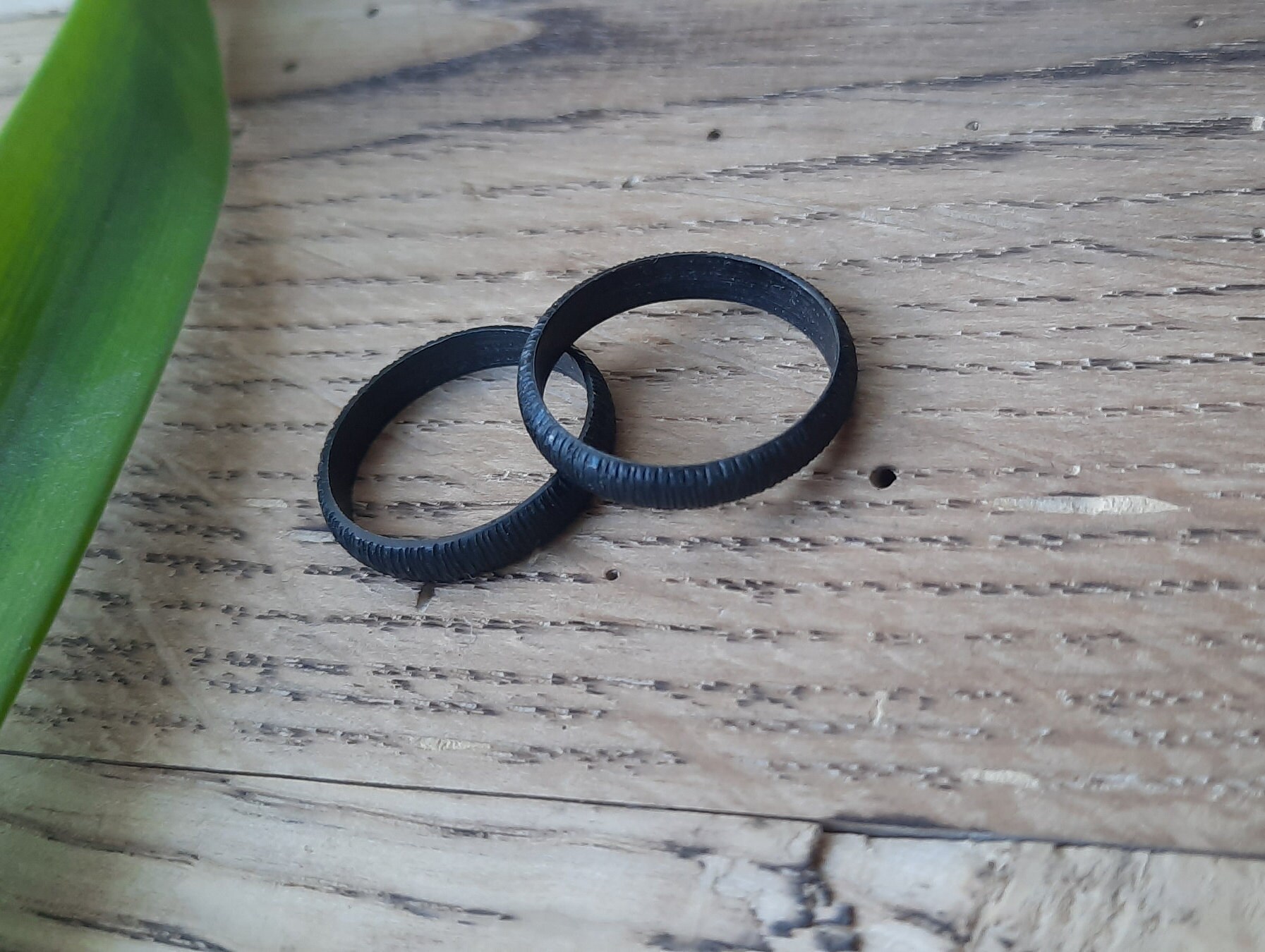 Set of 2 iron rings iron ring for him wrought iron ring 6th | Etsy