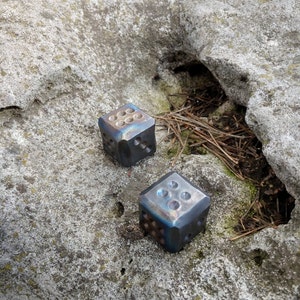 Set of 2 Titanium Dices, Titanium Dices, Titanium D6, Dice Games, Dnd ...