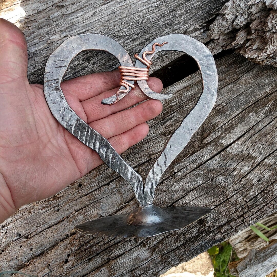 Forged Iron Heart, 6th Anniversary Gift, Personalized Metal Art - Etsy