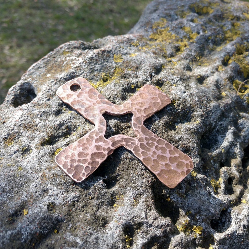Hand Forged Copper Cross Viking Cross Viking Norse Jewelry - Etsy