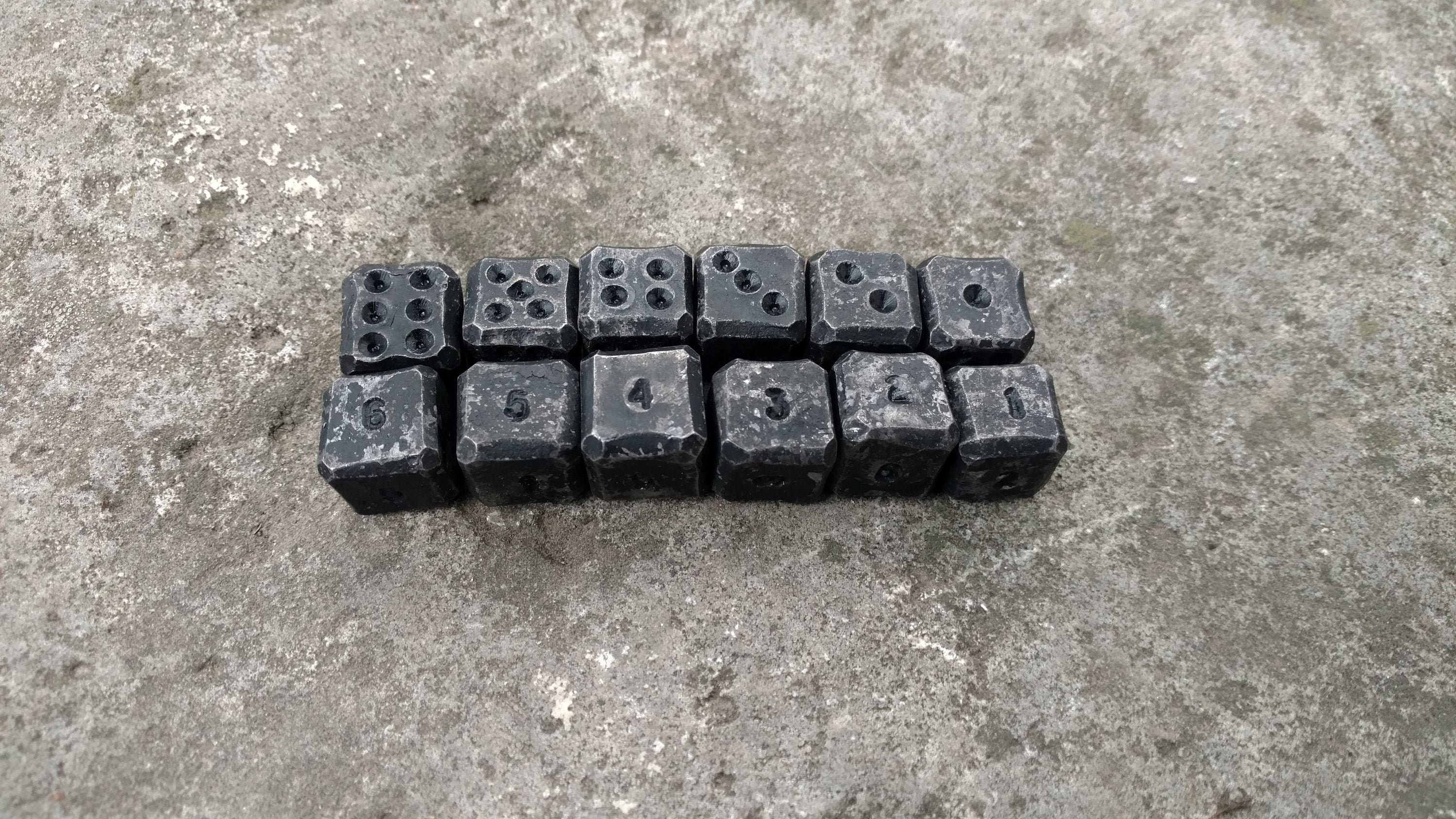 Iron dices dices set of 12 dices dice games tabletop | Etsy