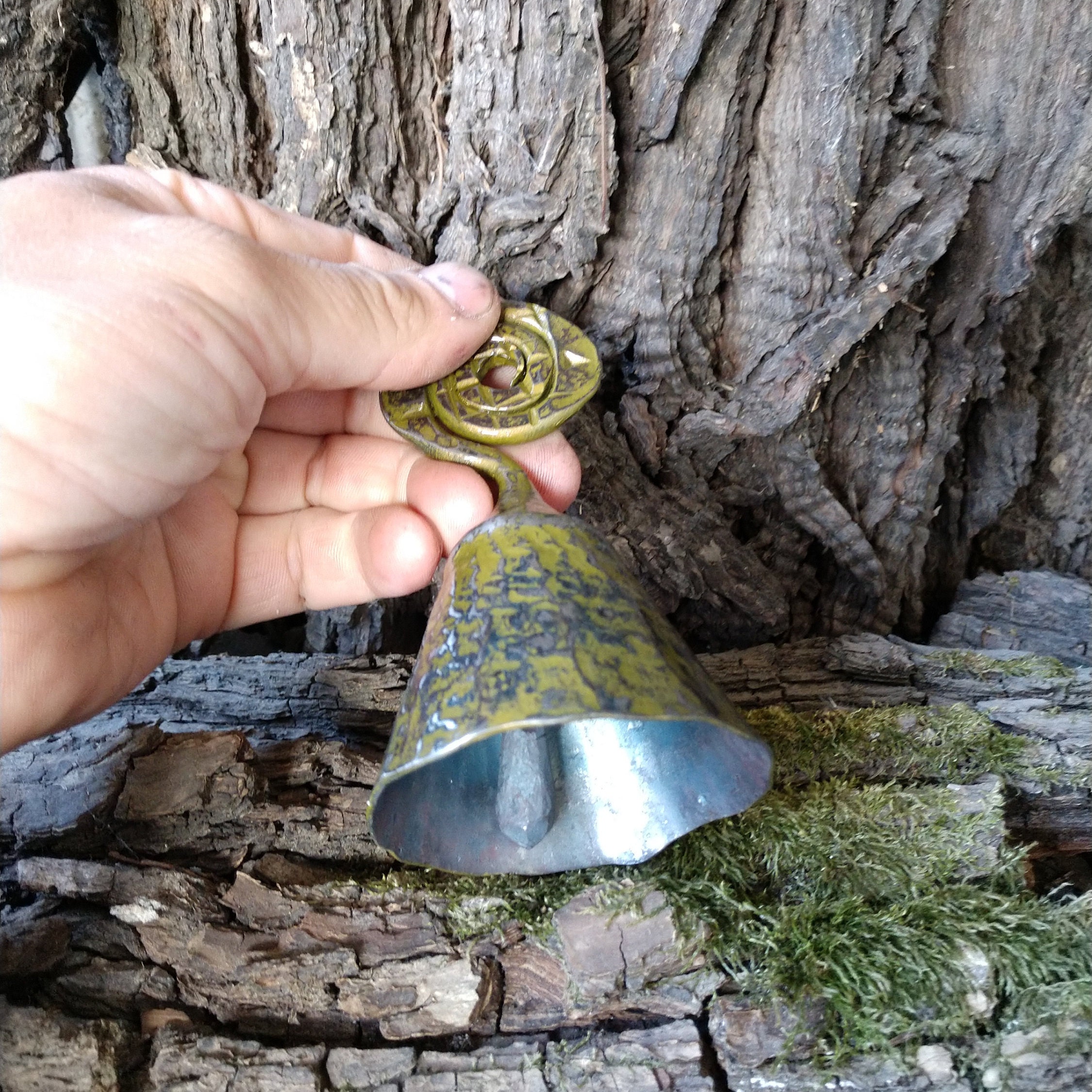 Forged bell viking home decor bell decor forged viking | Etsy