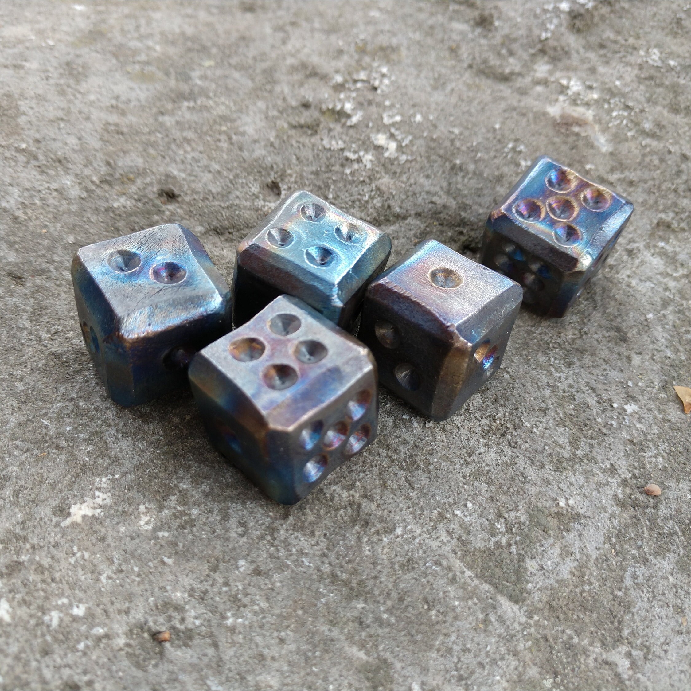 Dnd Dice Titanium Set of 5 Titanium Dices D6 Dice Board | Etsy